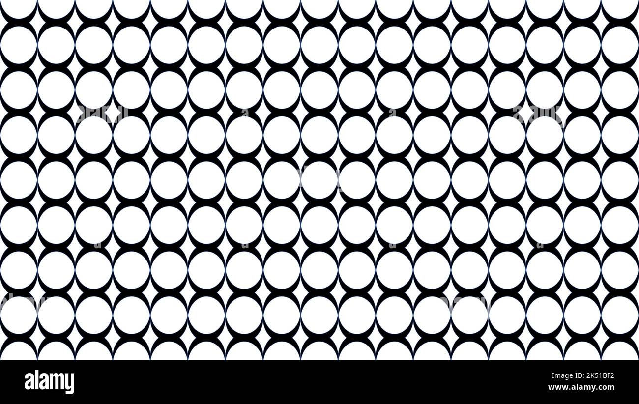 Trending modern seamless line circle shape pattern black and white- for background wallpaper ...