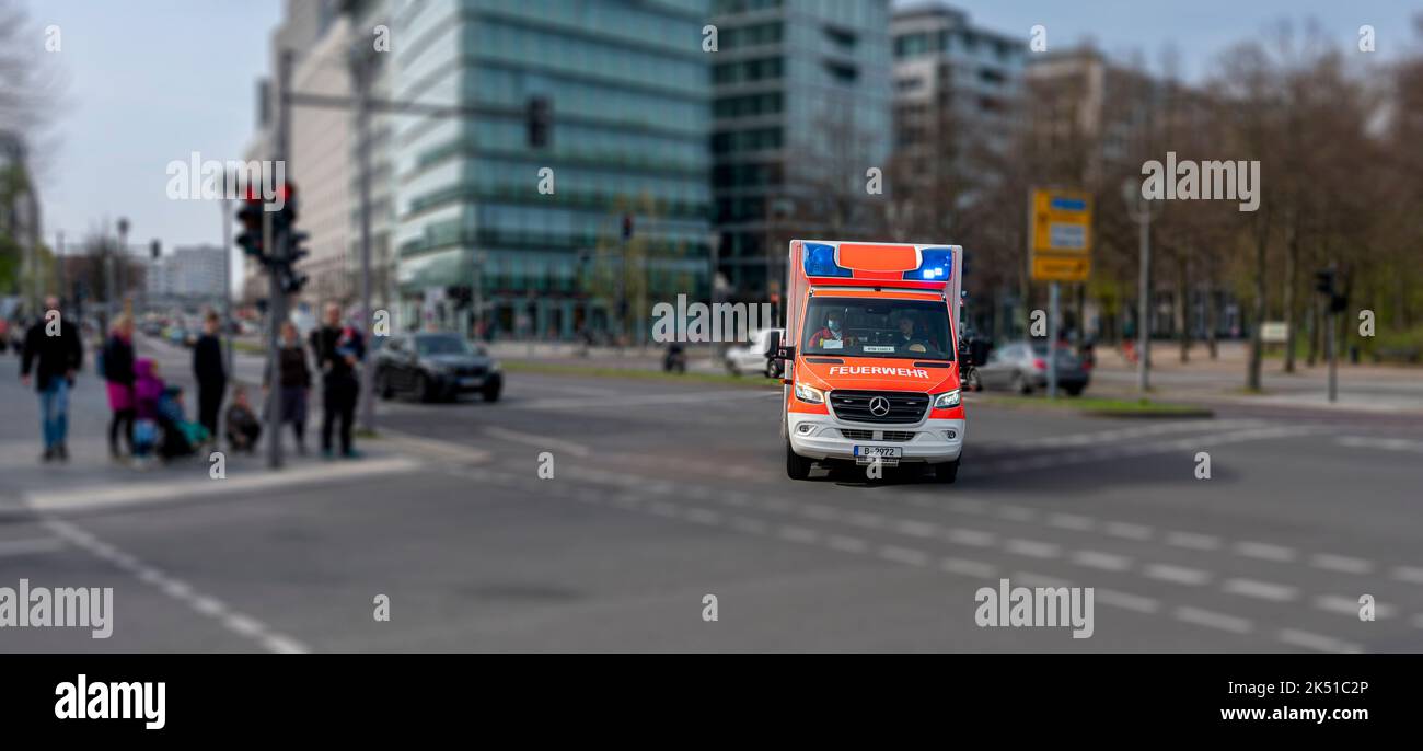 Berlin Fire Department Ambulance, Berlin Germany Stock Photo - Alamy