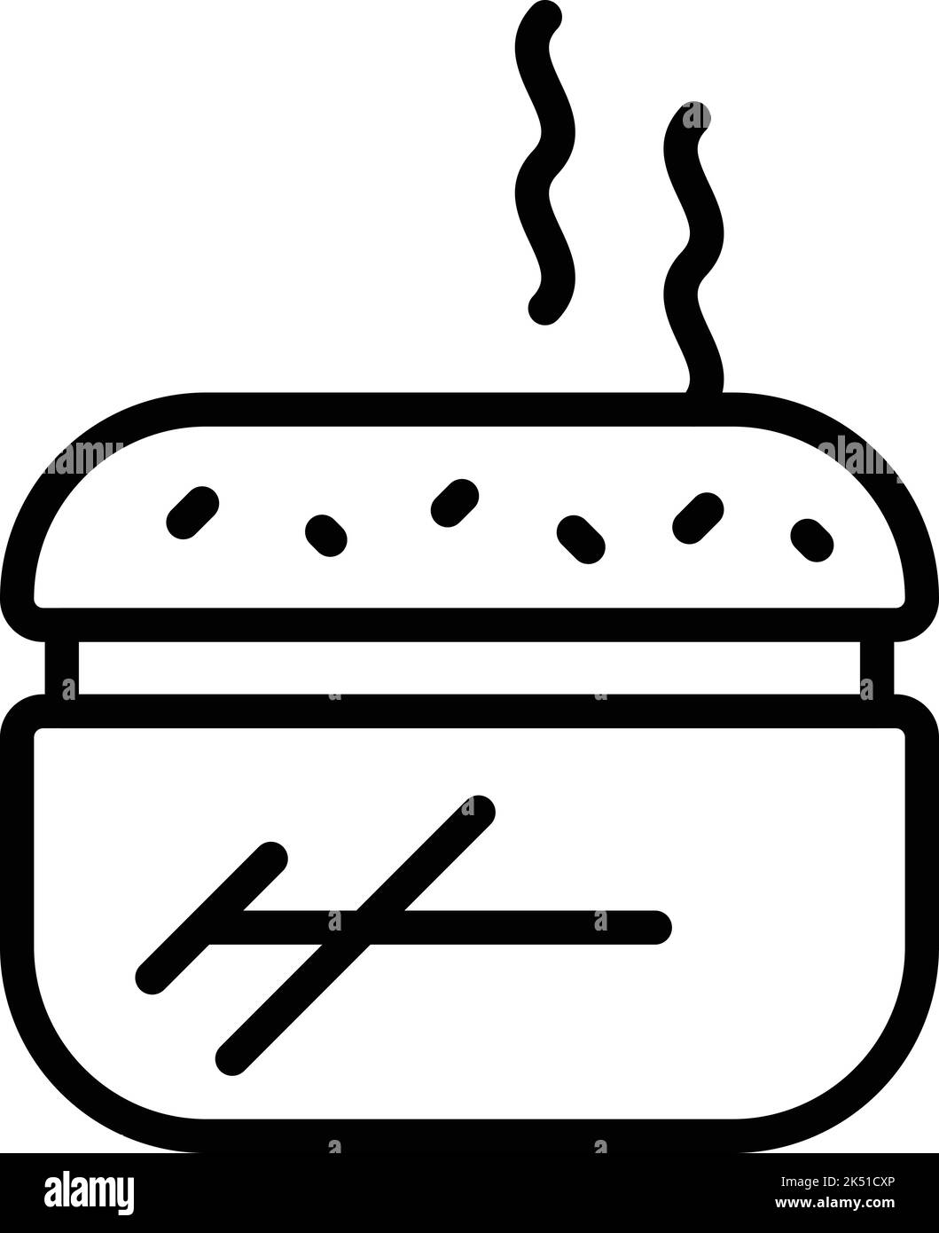 Hot burger icon outline vector. Dish meal. Food cuisine Stock Vector ...