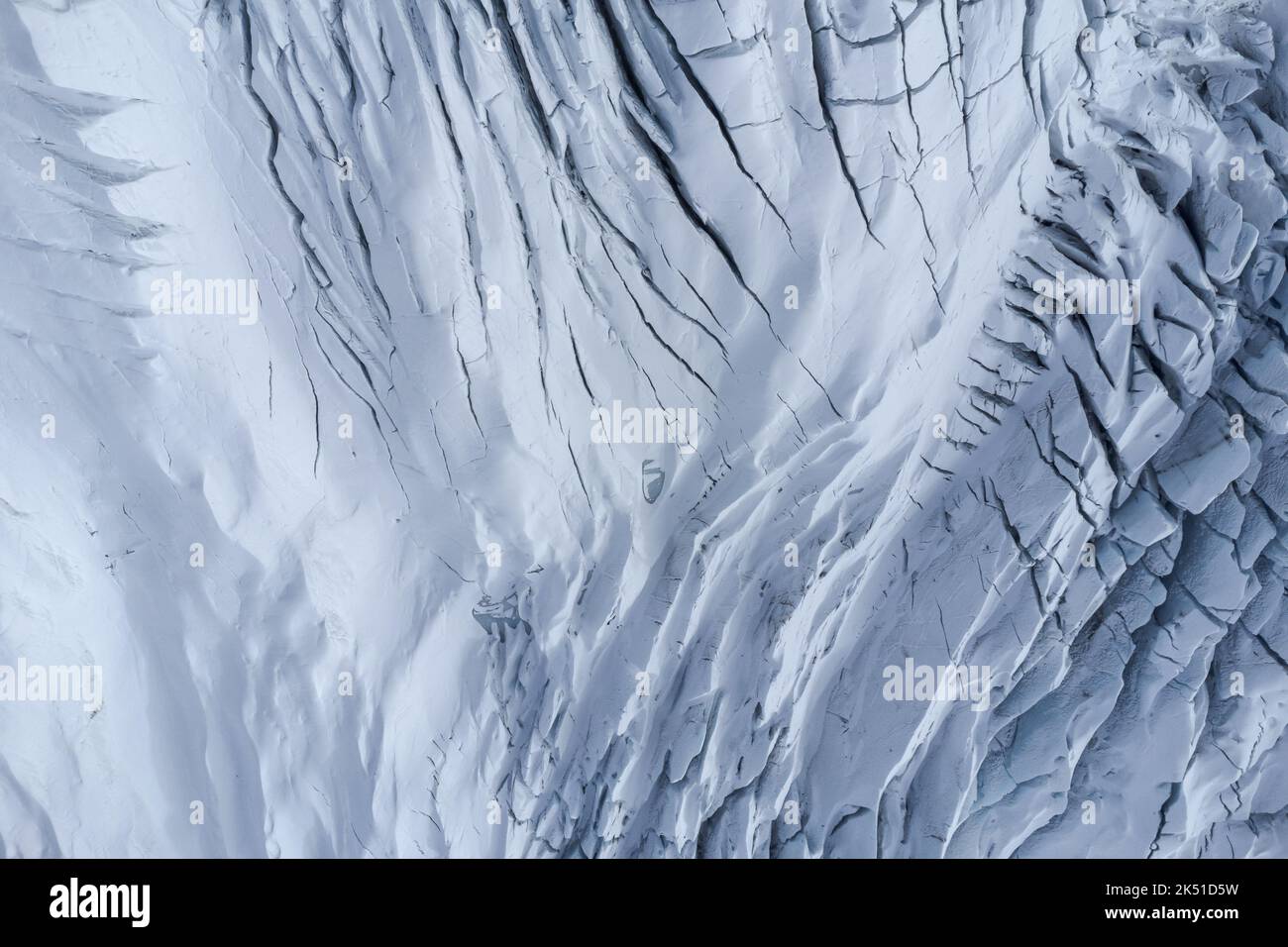 Abstract background of rough texture of massive glacier located in ...