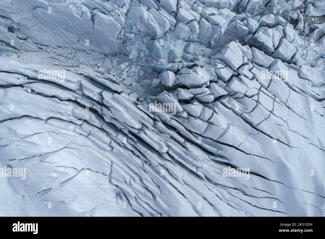 Abstract background of rough texture of massive glacier located in ...