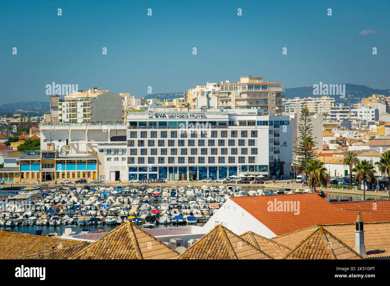 Faro, Portugal, September 2022: View on Eva Senses Hotel and marina in ...