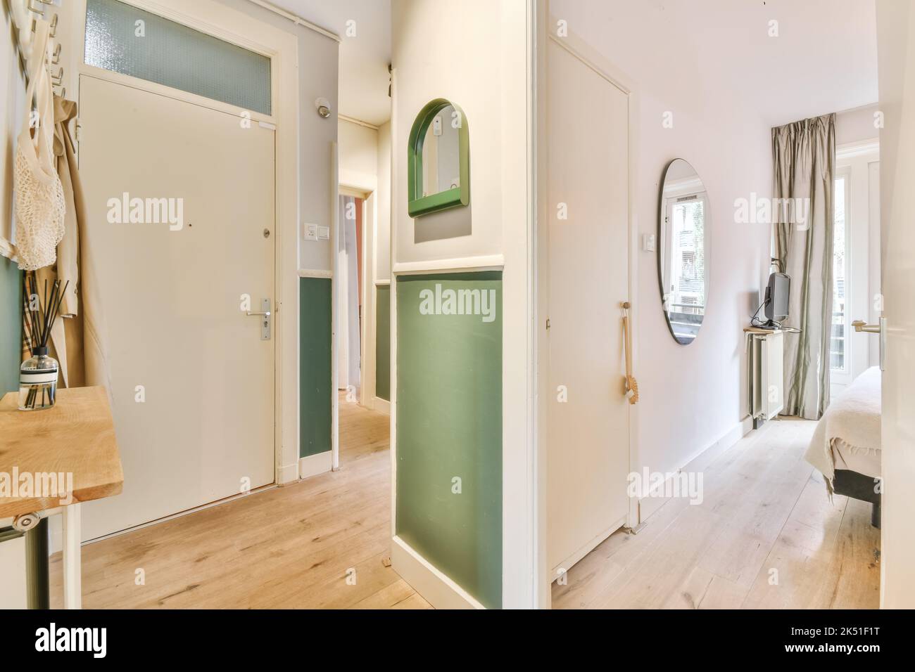 Entrance of house with corridor and rooms Stock Photo - Alamy