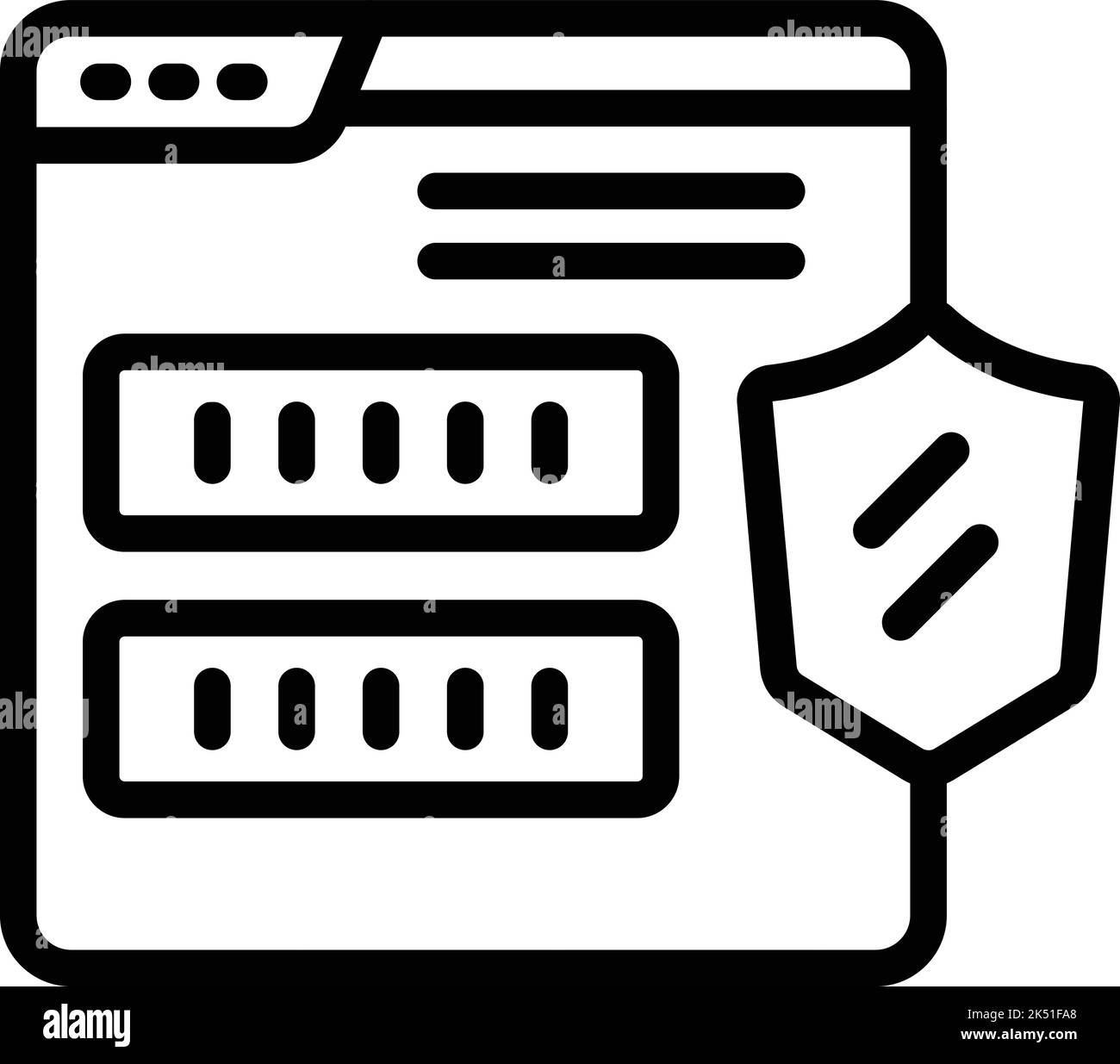 Account online registration icon outline vector. Computer form. Register web Stock Vector Image ...