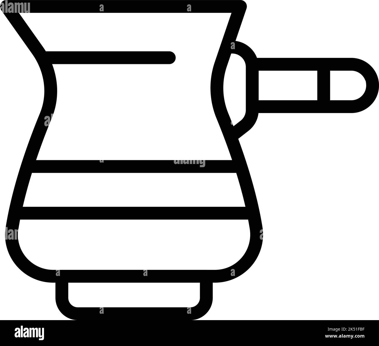 Coffee pot icon outline vector. Cezve cup. Turkish cup Stock Vector ...
