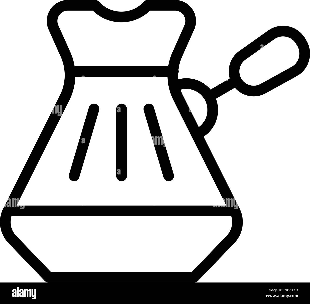 Pouring coffee pot icon outline vector. Cezve cup. Machine espresso ...