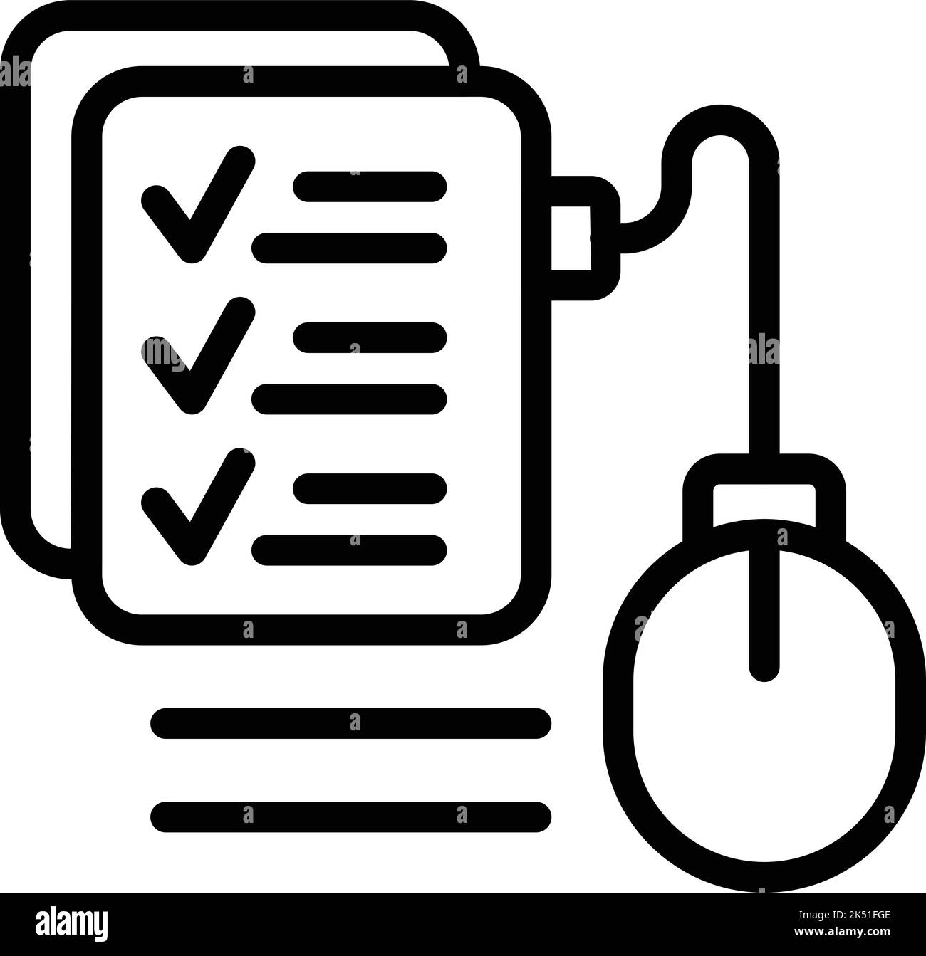 User online registration icon outline vector. Computer form. Register ...