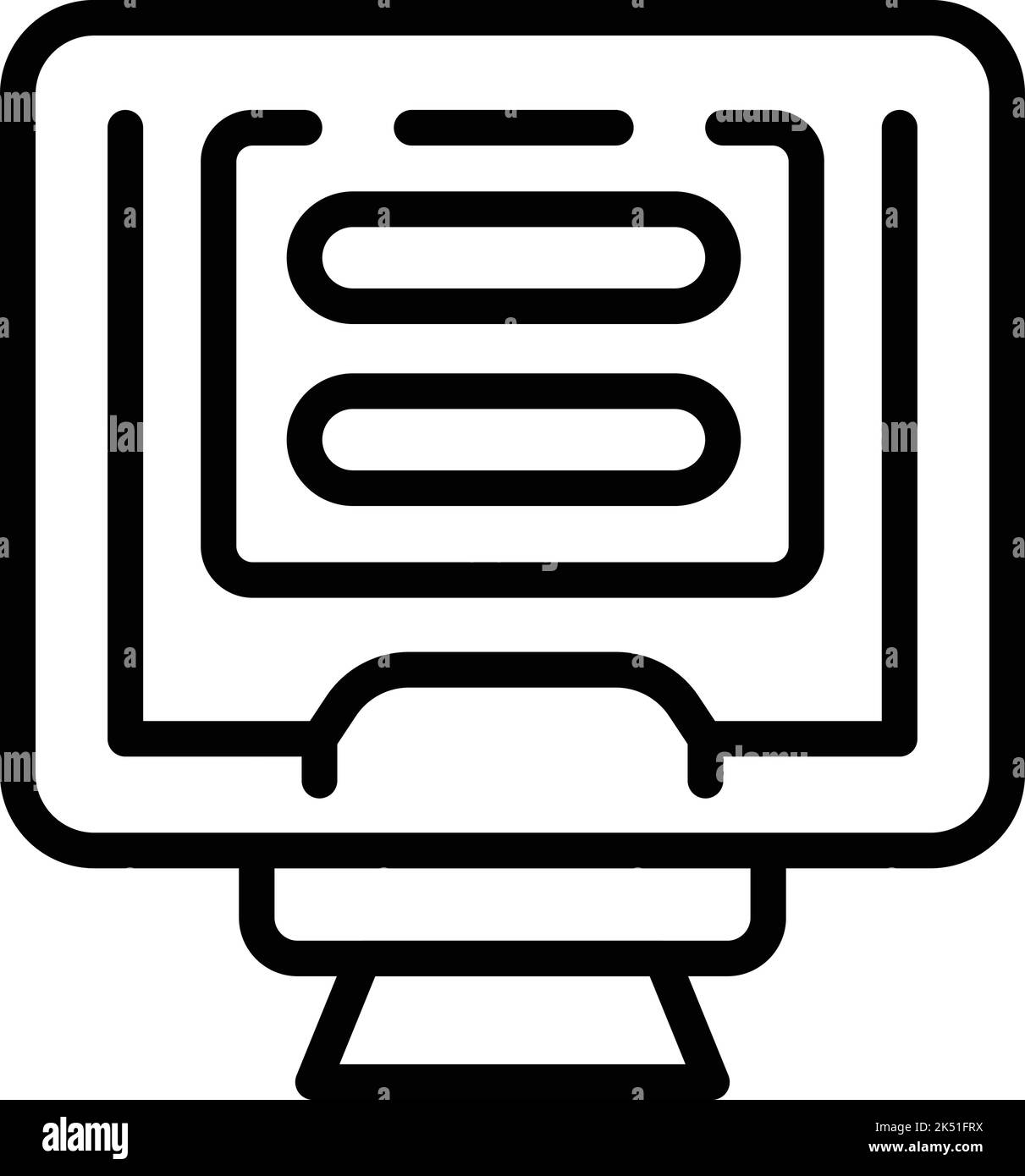 Online registration icon outline vector. Computer account. Form register Stock Vector Image ...