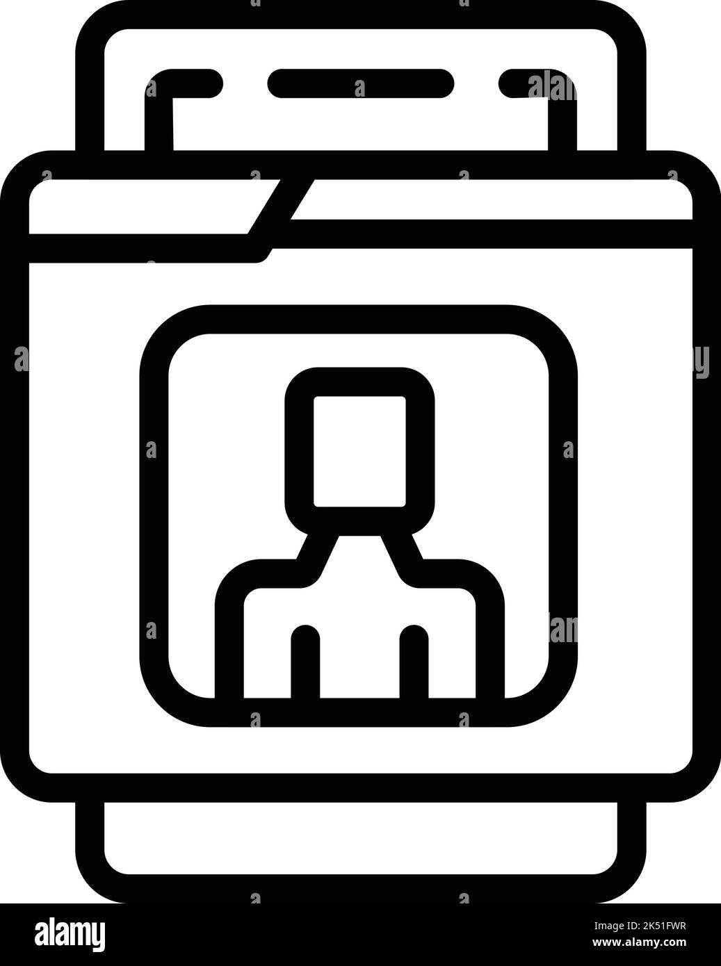 Online register icon outline vector. Internet access. Computer form ...