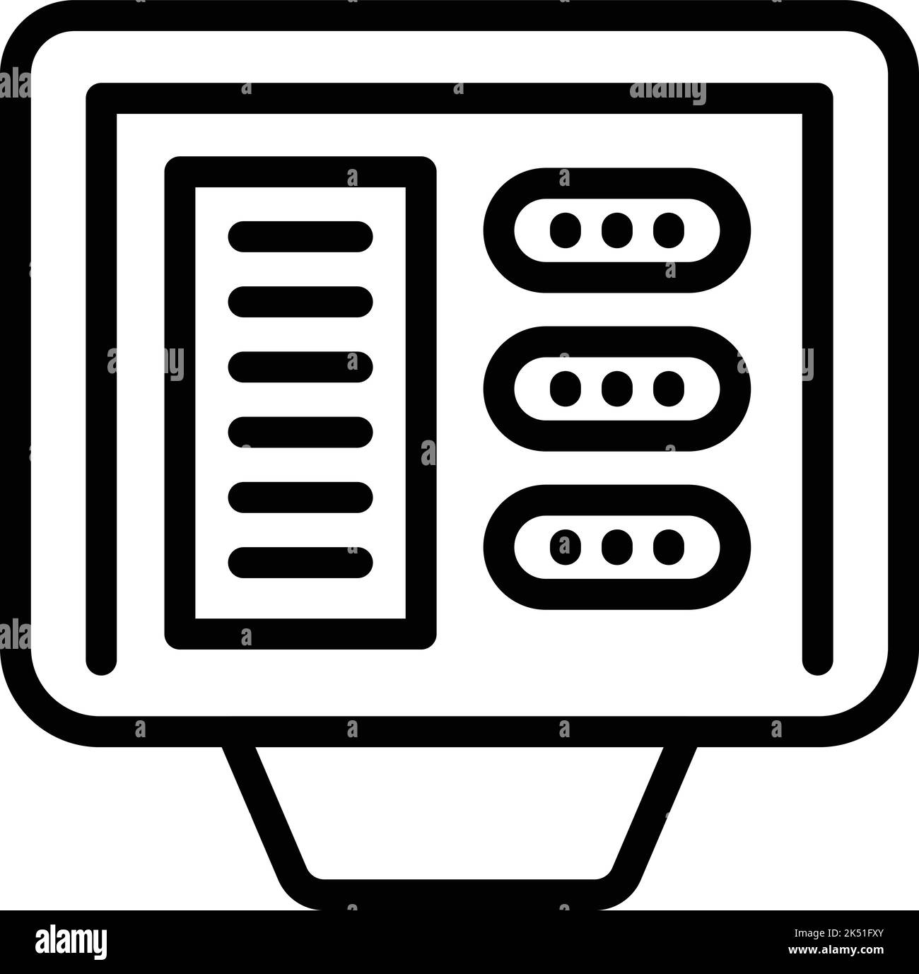 Login registration icon outline vector. Online computer. Form register ...