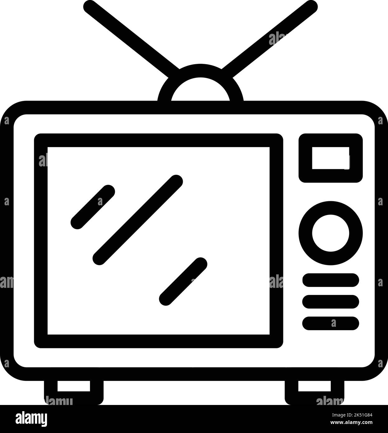Tv stream icon outline vector. Online people. Computer stay Stock ...