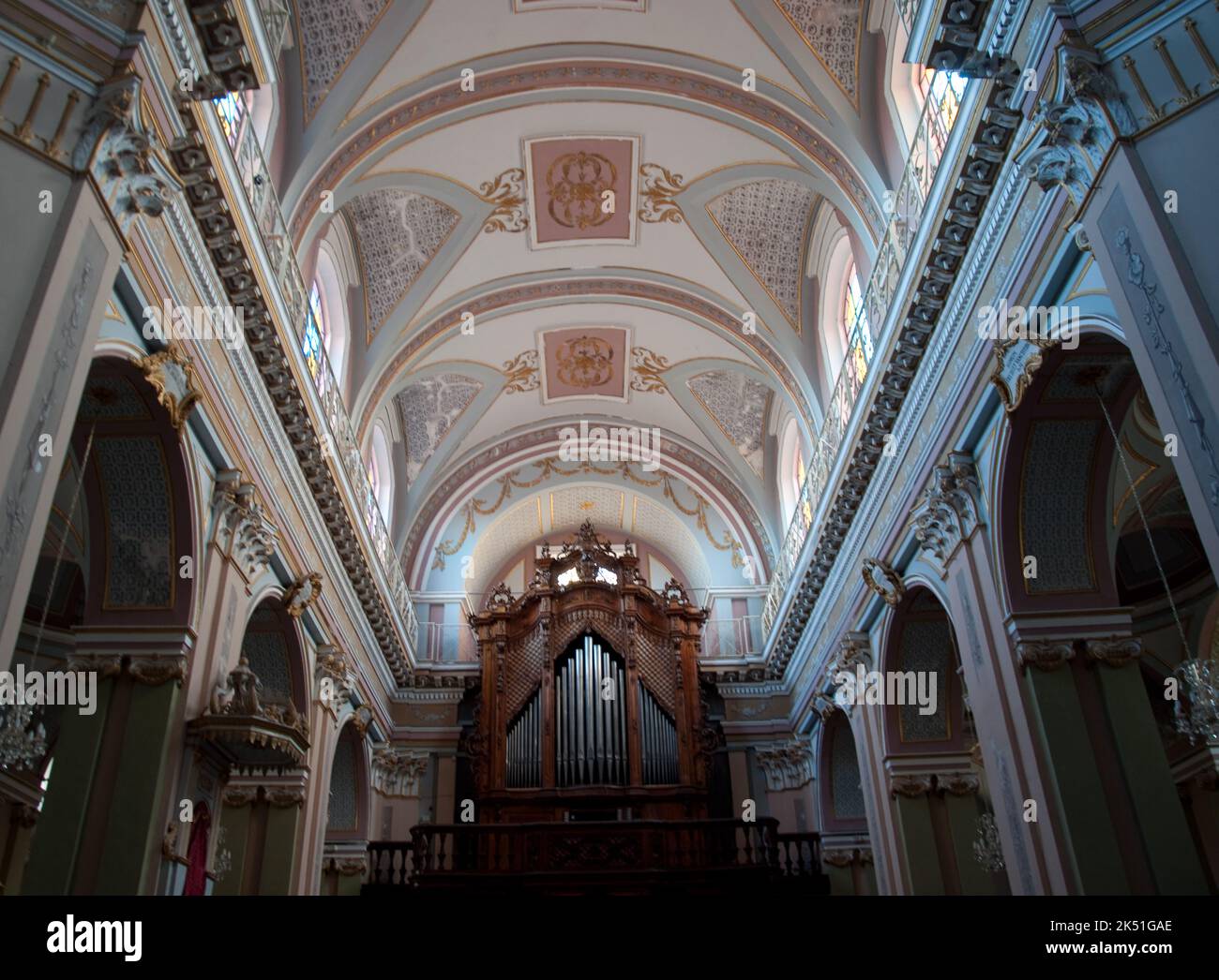 Nave and organ, Mother Church, Rosolini, Province of Siracusa (Syracuse ...