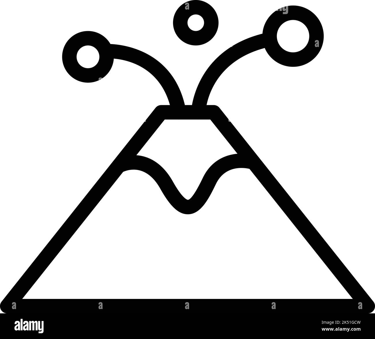 Mountain volcano icon outline vector. Magma fire. Eruption volcanic ... Mountain volcano icon outline vector. Magma fire. Eruption volcanic ...