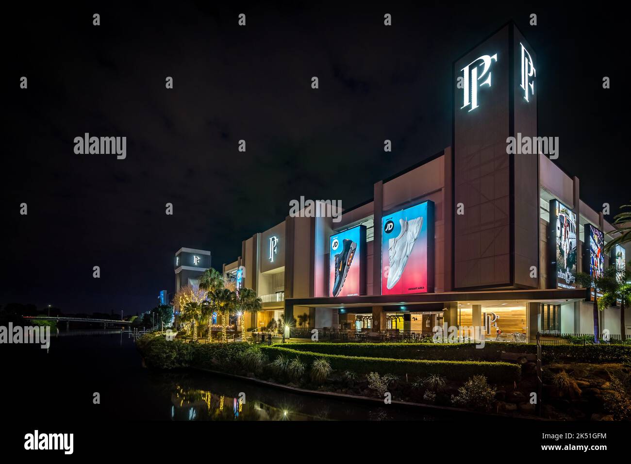 Gold Coast, Australia - Pacific Fair shopping centre illuminated at ...