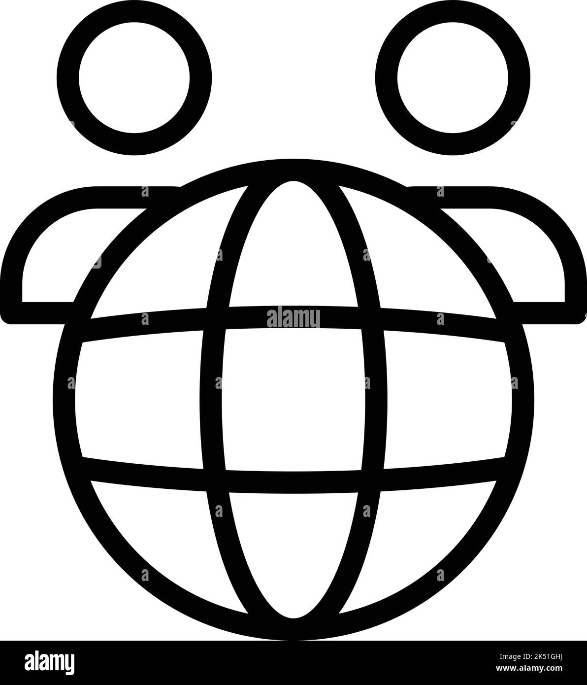 Global democracy icon outline vector. Digital poll. Vote online Stock ...