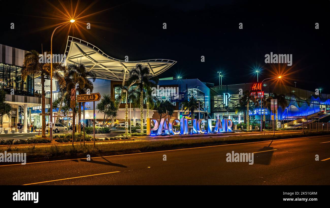 Gold Coast, Australia - Pacific Fair shopping centre illuminated at ...