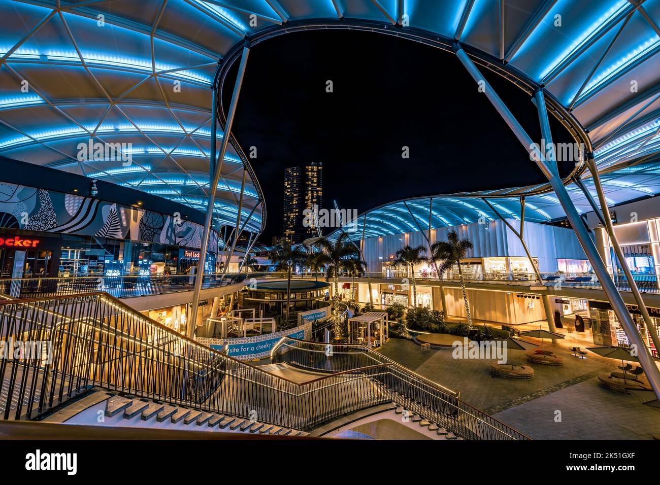 Gold Coast, Australia - Pacific Fair shopping centre illuminated at ...
