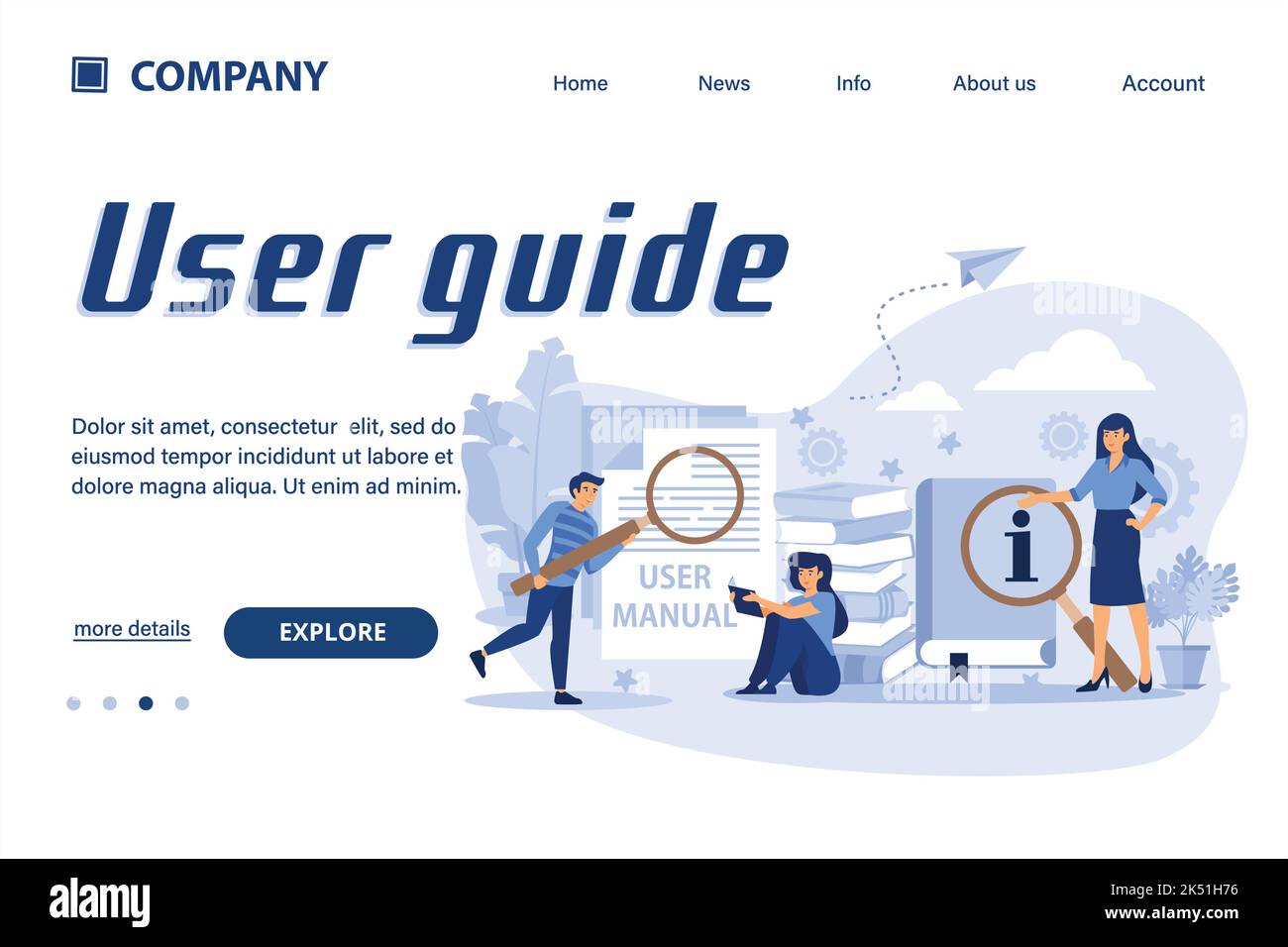 User guide illustration Suitable for web landing page, ui, mobile app ...