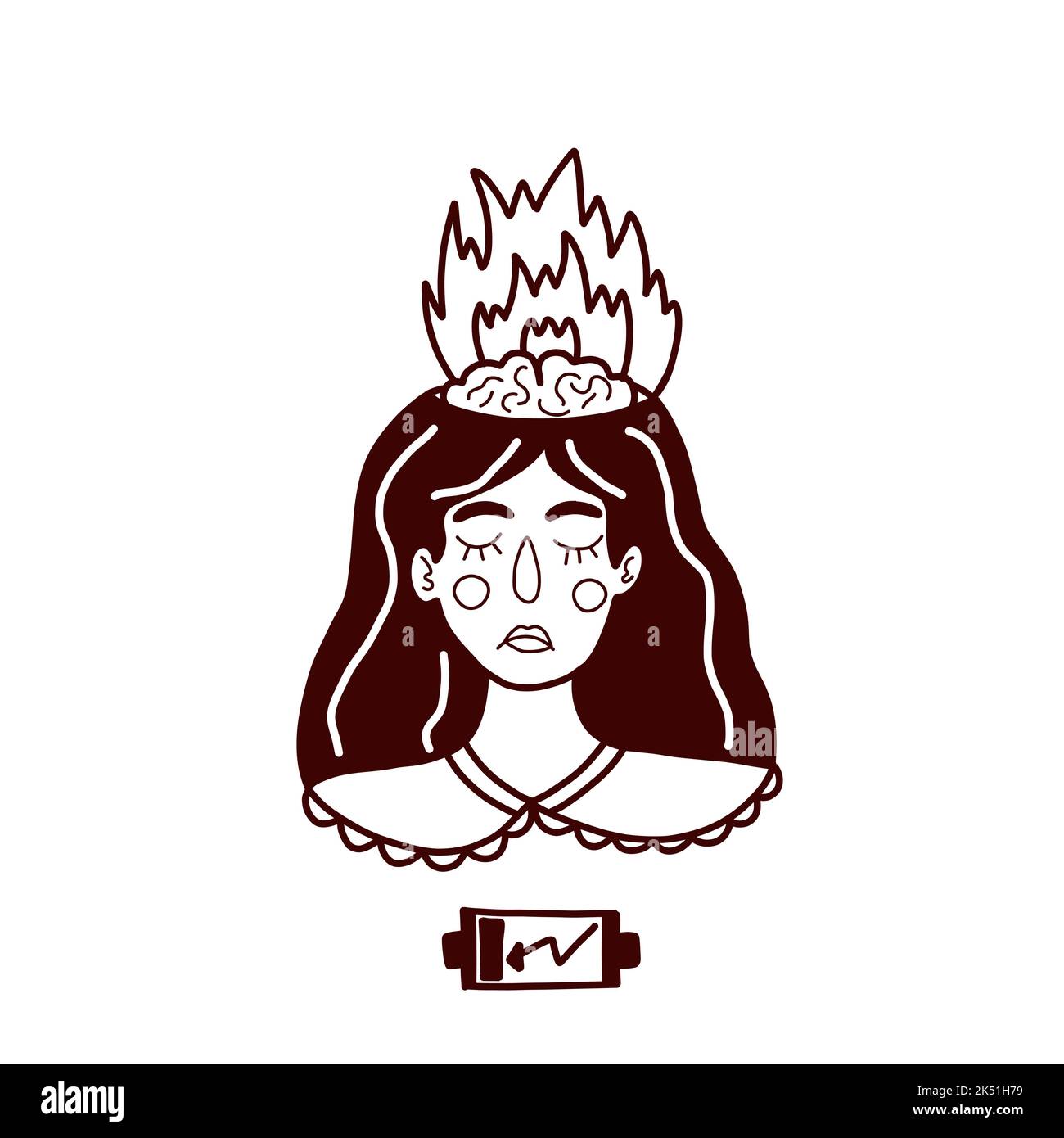 Work burnout anxiety mental Cut Out Stock Images & Pictures - Alamy