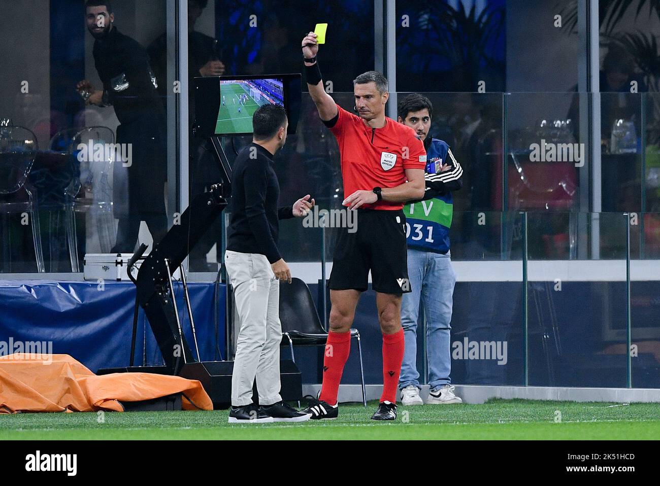 Milan, Italy. 04th Oct, 2022. Xavier Hernandez manager of FC Barcelona ...