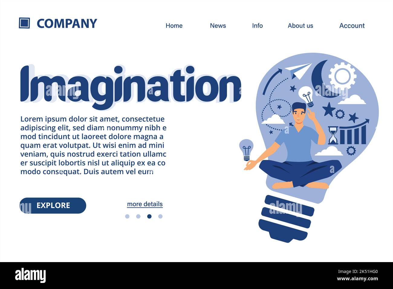 Imagination illustration Suitable for web landing page, ui, mobile app ...