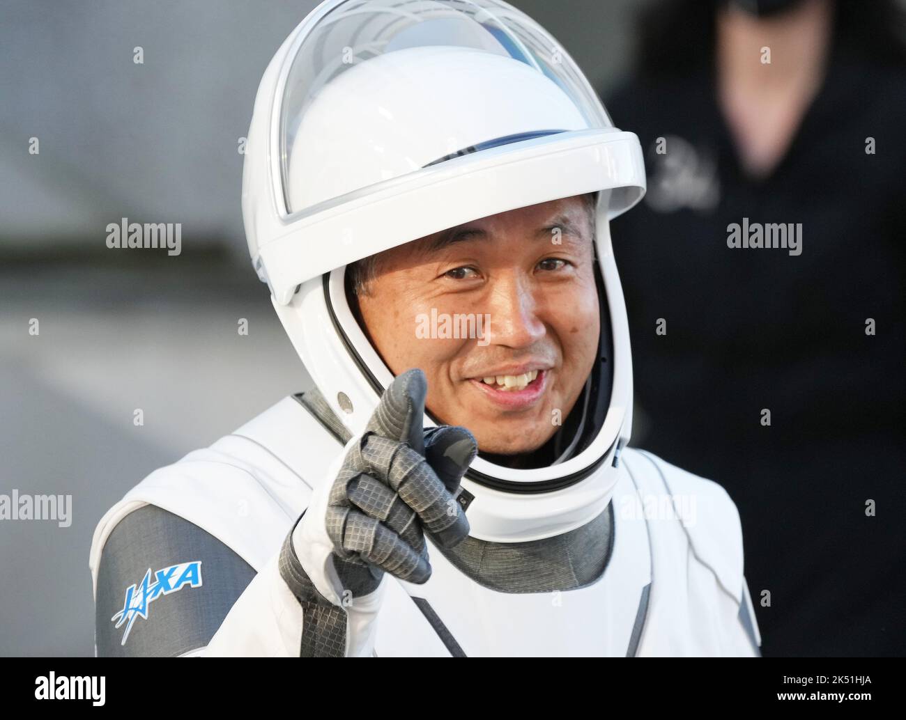 Japanese astronaut Koichi Wakata walks out with the rest of NASA's ...