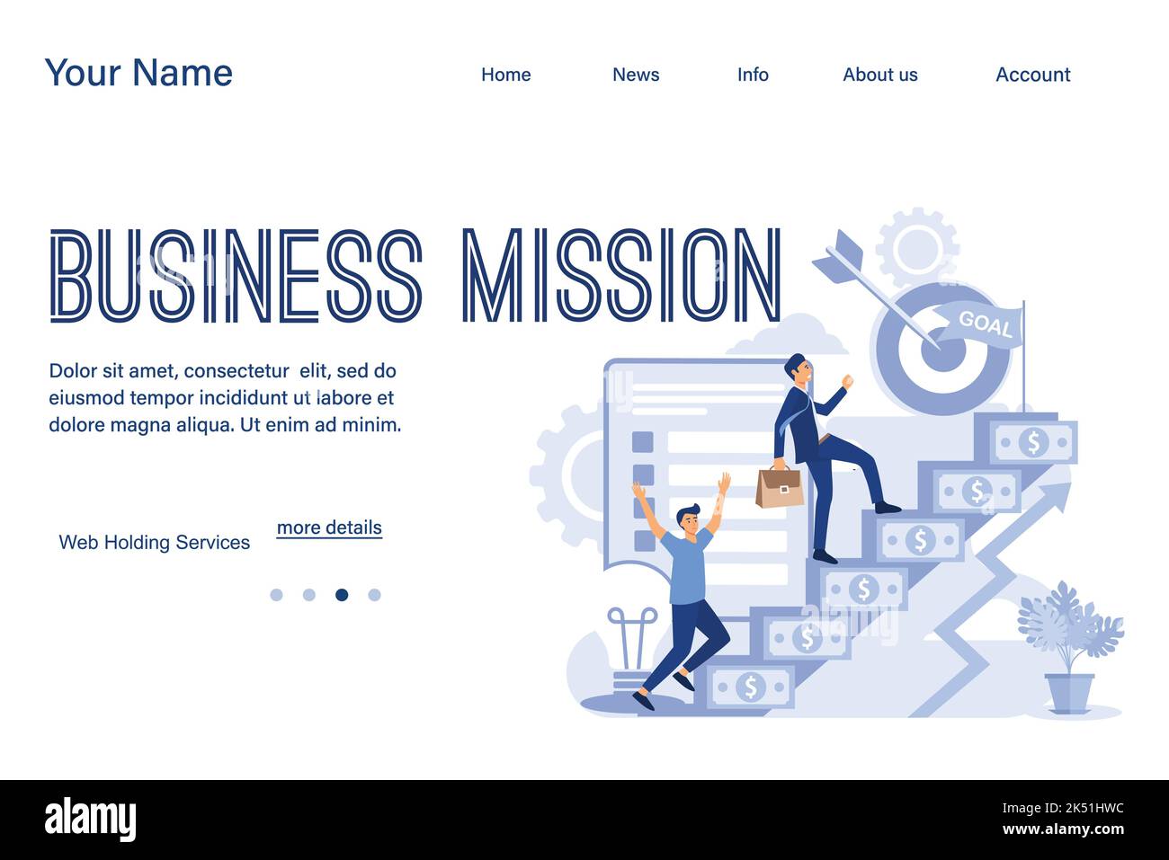 Business mission illustration landing page Stock Vector Image & Art - Alamy
