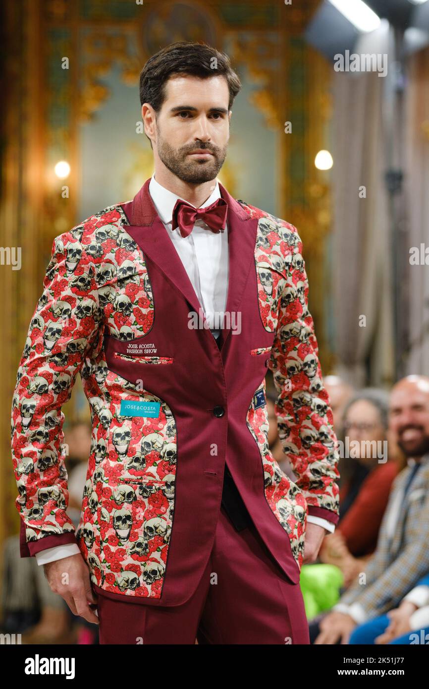 Madrid, Spain. 05th Oct, 2022. A model showcases a creation by Jose ...