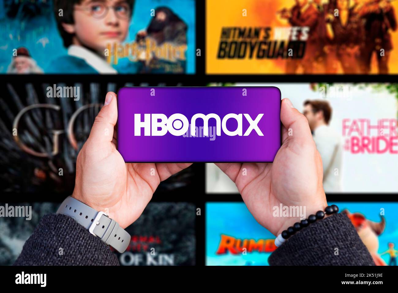 Belgrade, Serbia - October 05, 2022: Holding smartphone in hands with ...