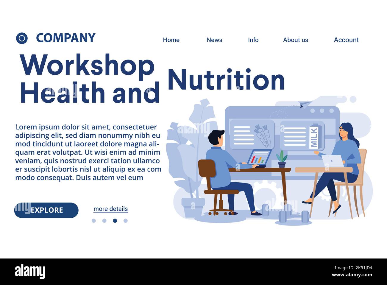 Web page of nutrition Cut Out Stock Images & Pictures - Alamy