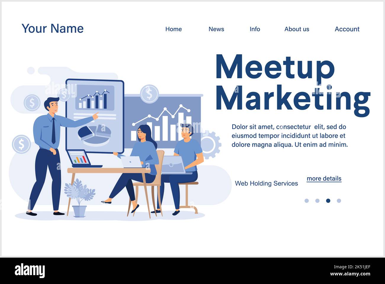 Cartoon digital marketing meeting business hi-res stock photography and ...