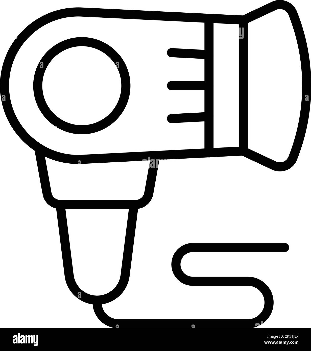 Hair dryer icon outline vector. Barber beauty. Cut care Stock Vector ...