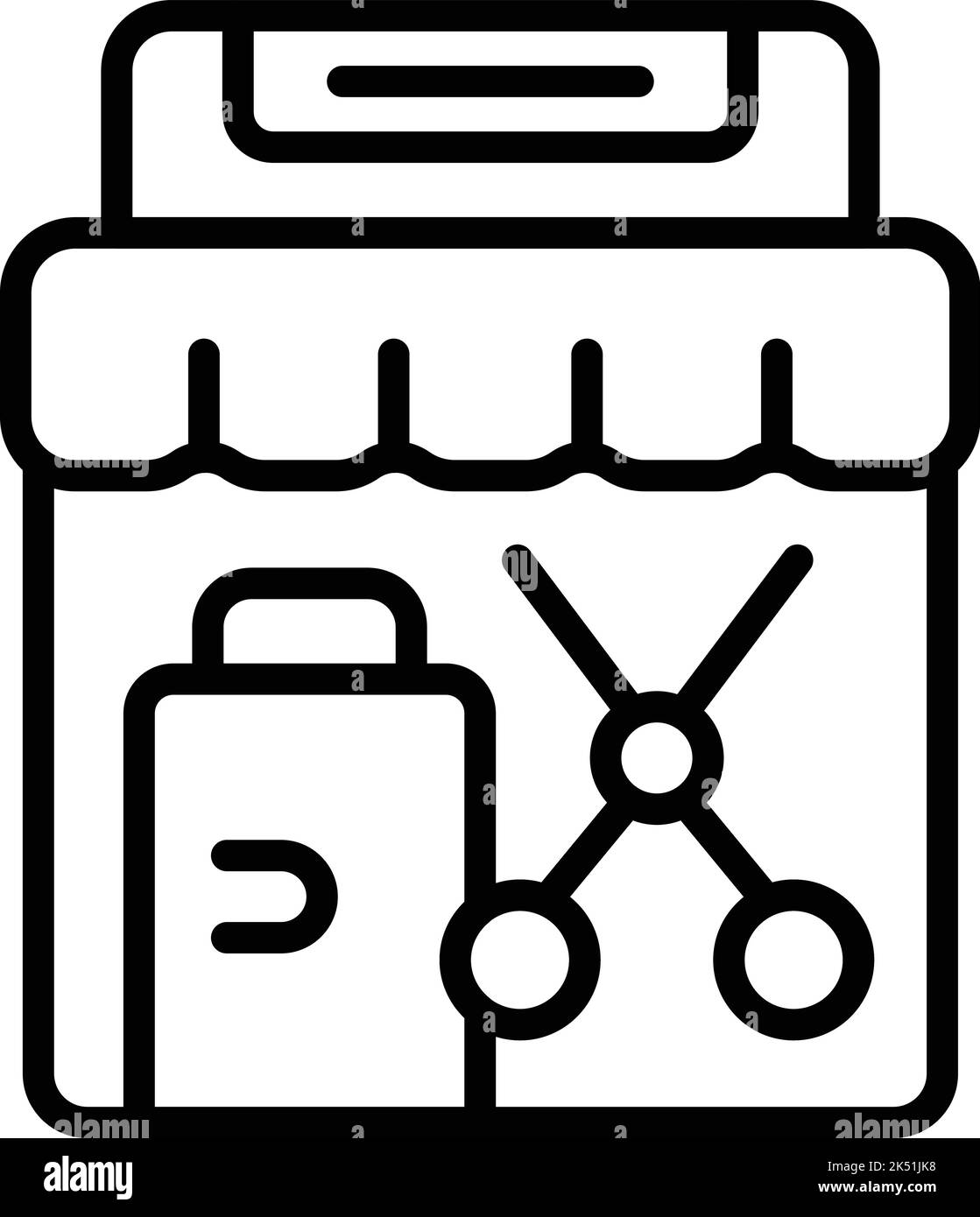 Barbershop icon outline vector. Hair salon. Haircut beauty Stock Vector ...