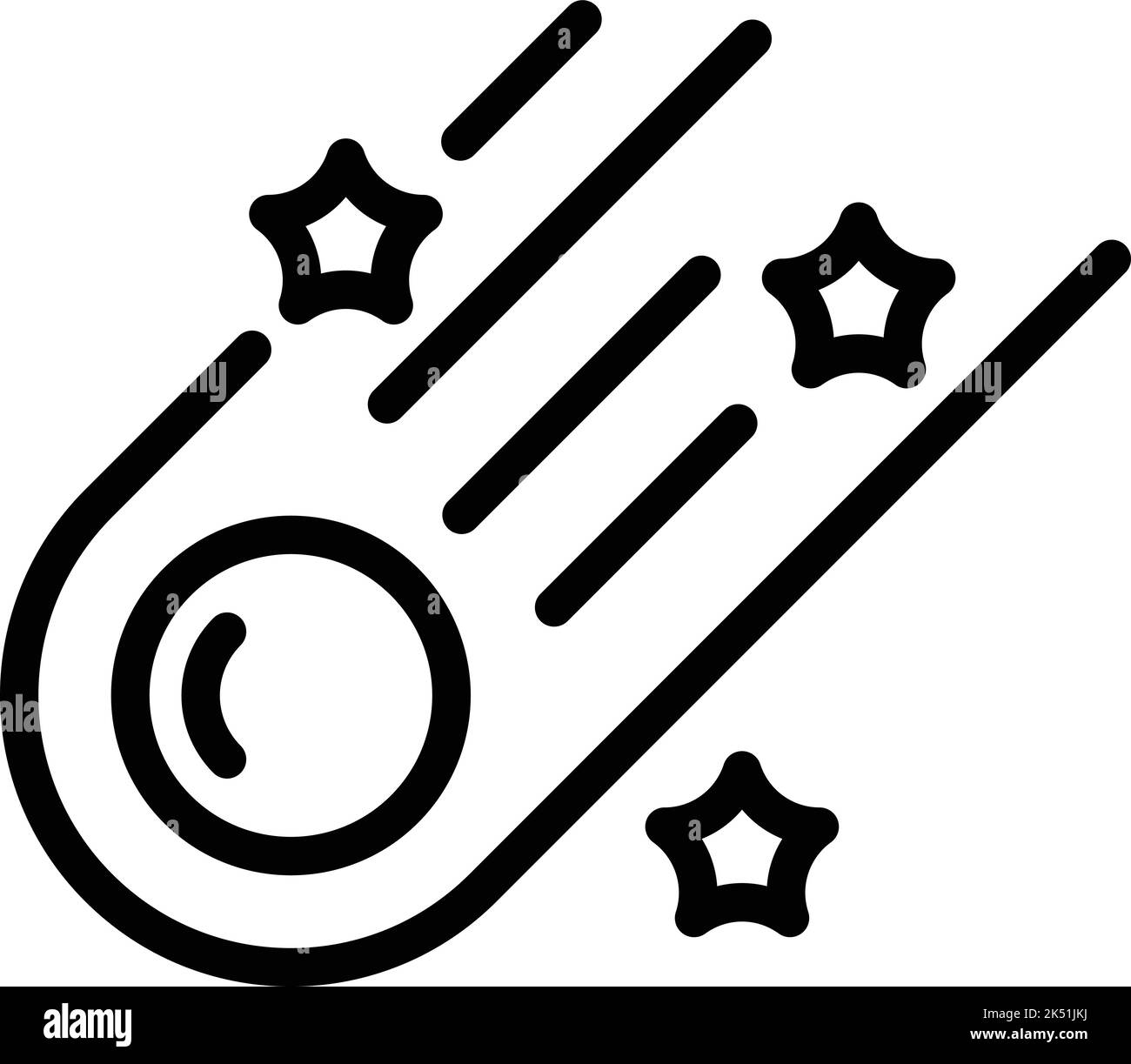 Asteroid icon outline vector. Space alien. Rocket game Stock Vector ...