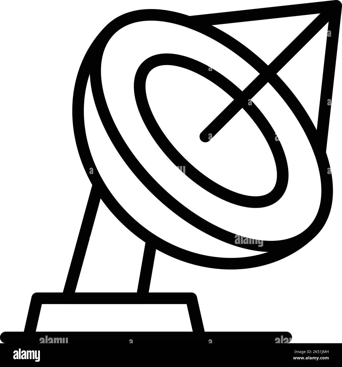 Ground satellite icon outline vector. Astronaut space. Cute planet ...