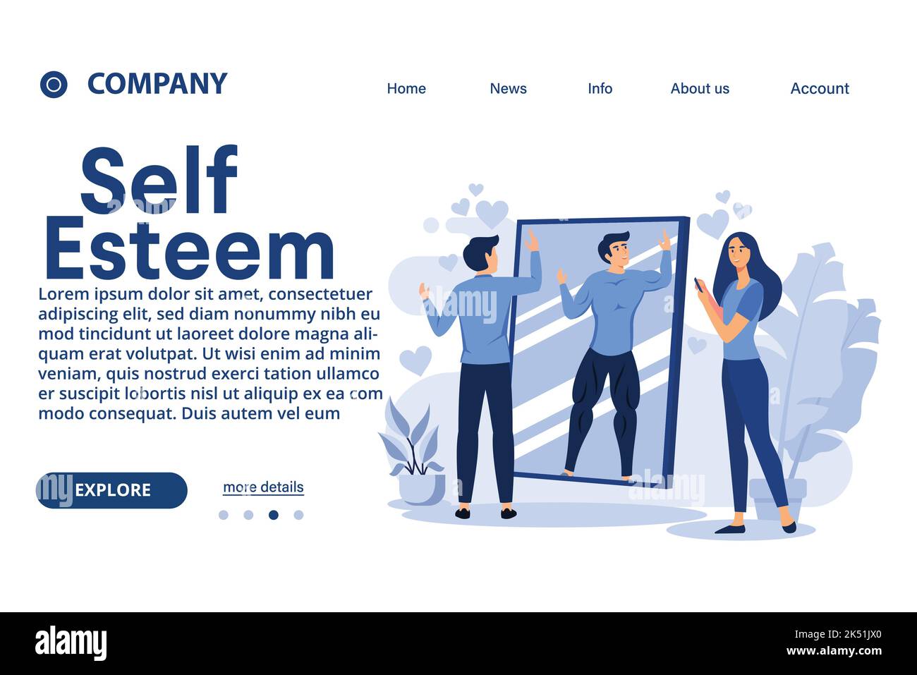 Woman self esteem Stock Vector Images - Alamy