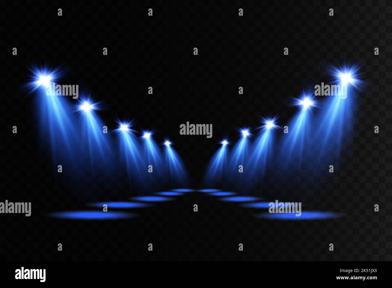 Vector Spotlights Scene Light Effects Glow Light Effect Vector Illustration Stock Vector 