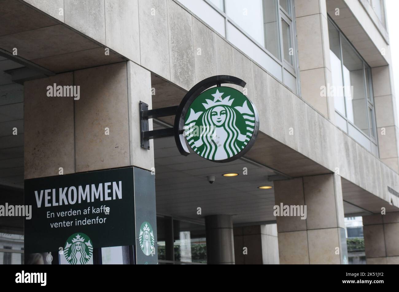Copenhagen /Denmark/05 October 2022/ Seattle chain starbucks coffee ...