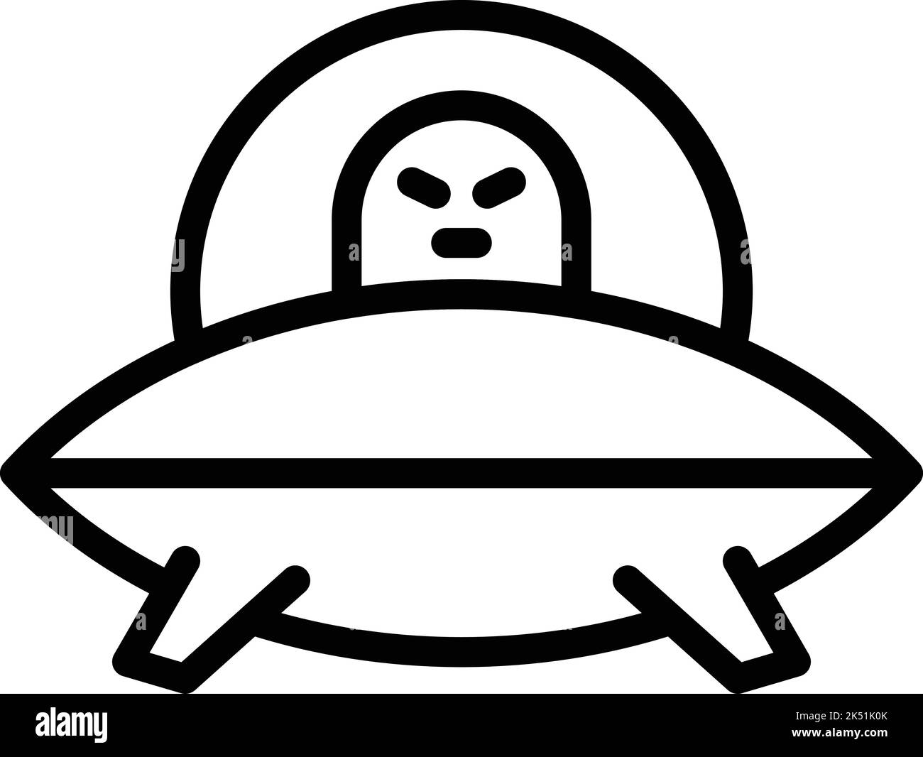 Alien ship icon outline vector. Space alien. Monster astronaut Stock ...