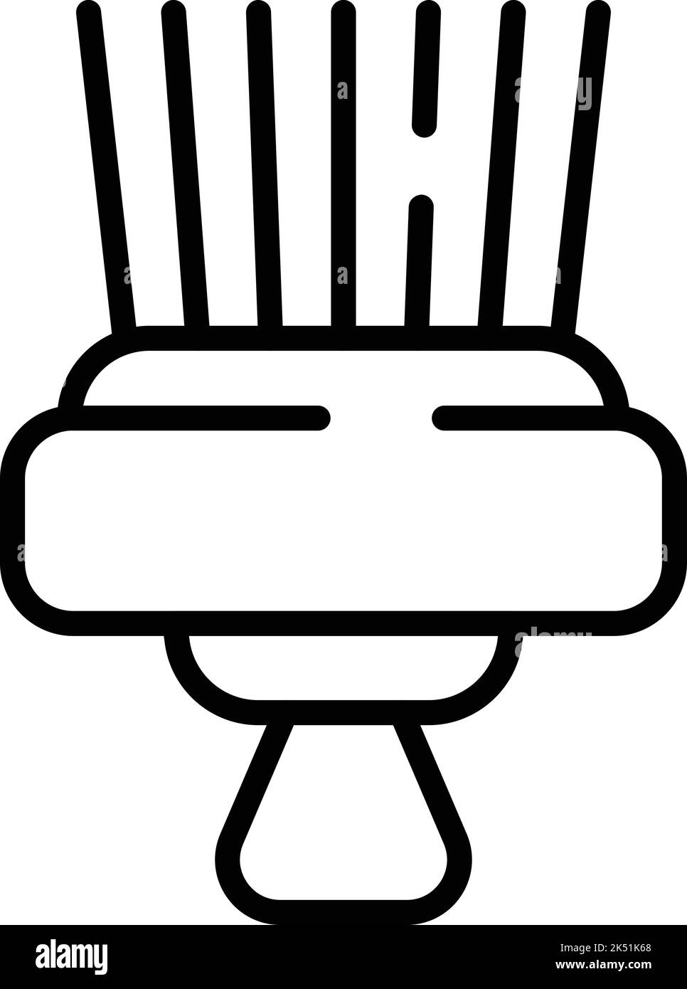 Hair brush icon outline vector. Woman haircut. Comb care Stock Vector ...