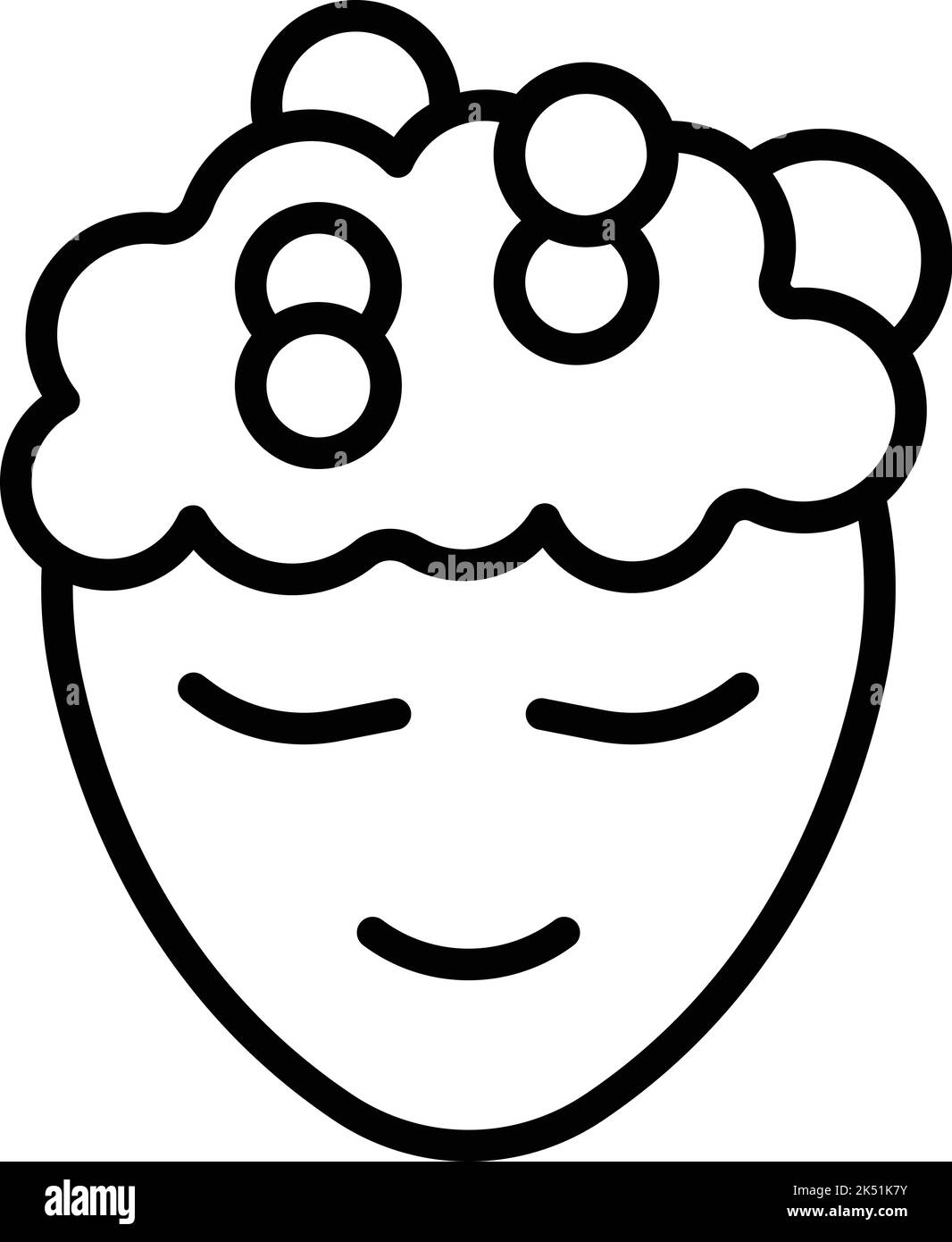 Head hair wash icon outline vector. Salon haircut. Shampoo beauty Stock ...