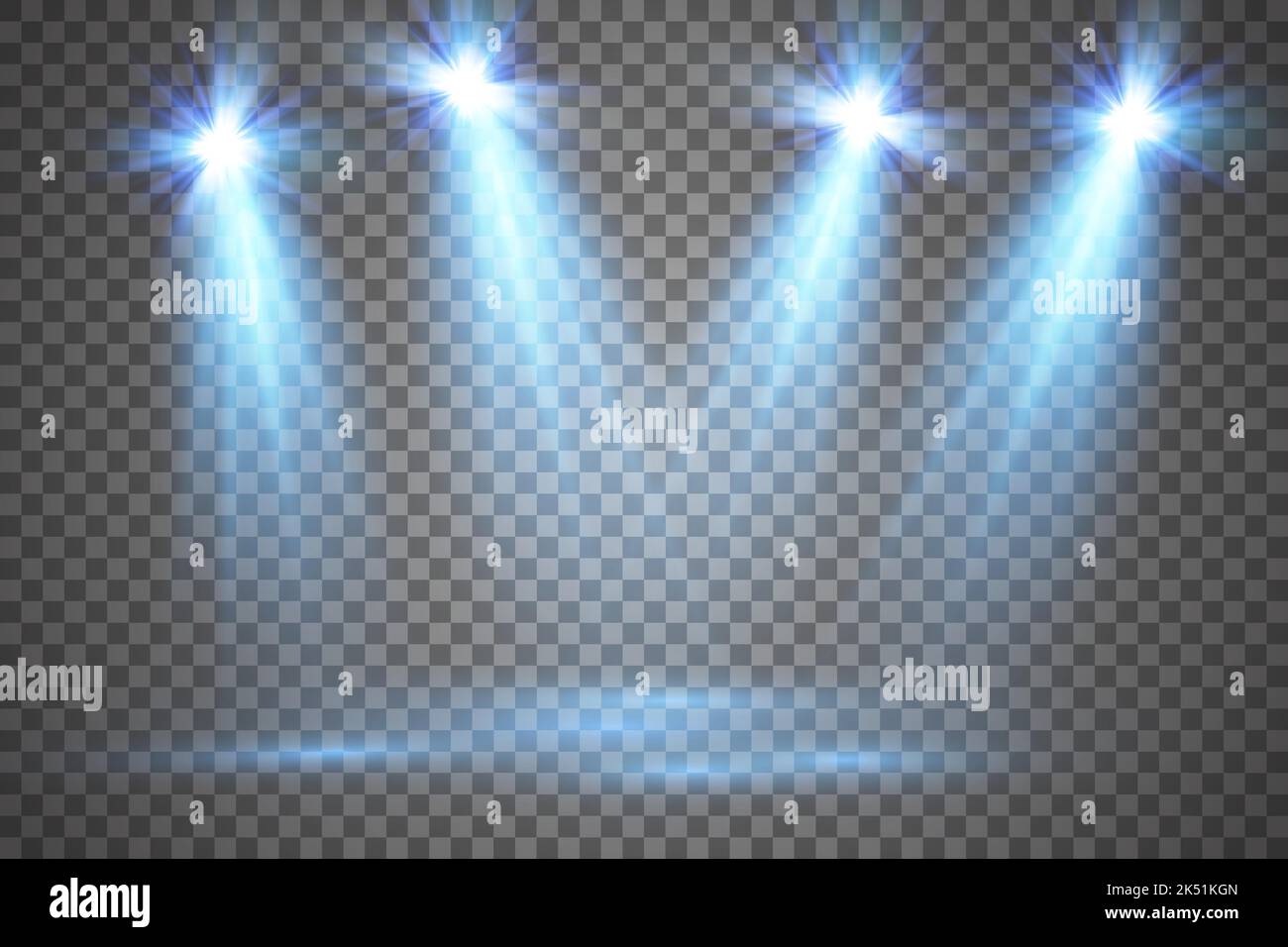 Vector Spotlights Scene Light Effects Glow Light Effect Vector Illustration Stock Vector