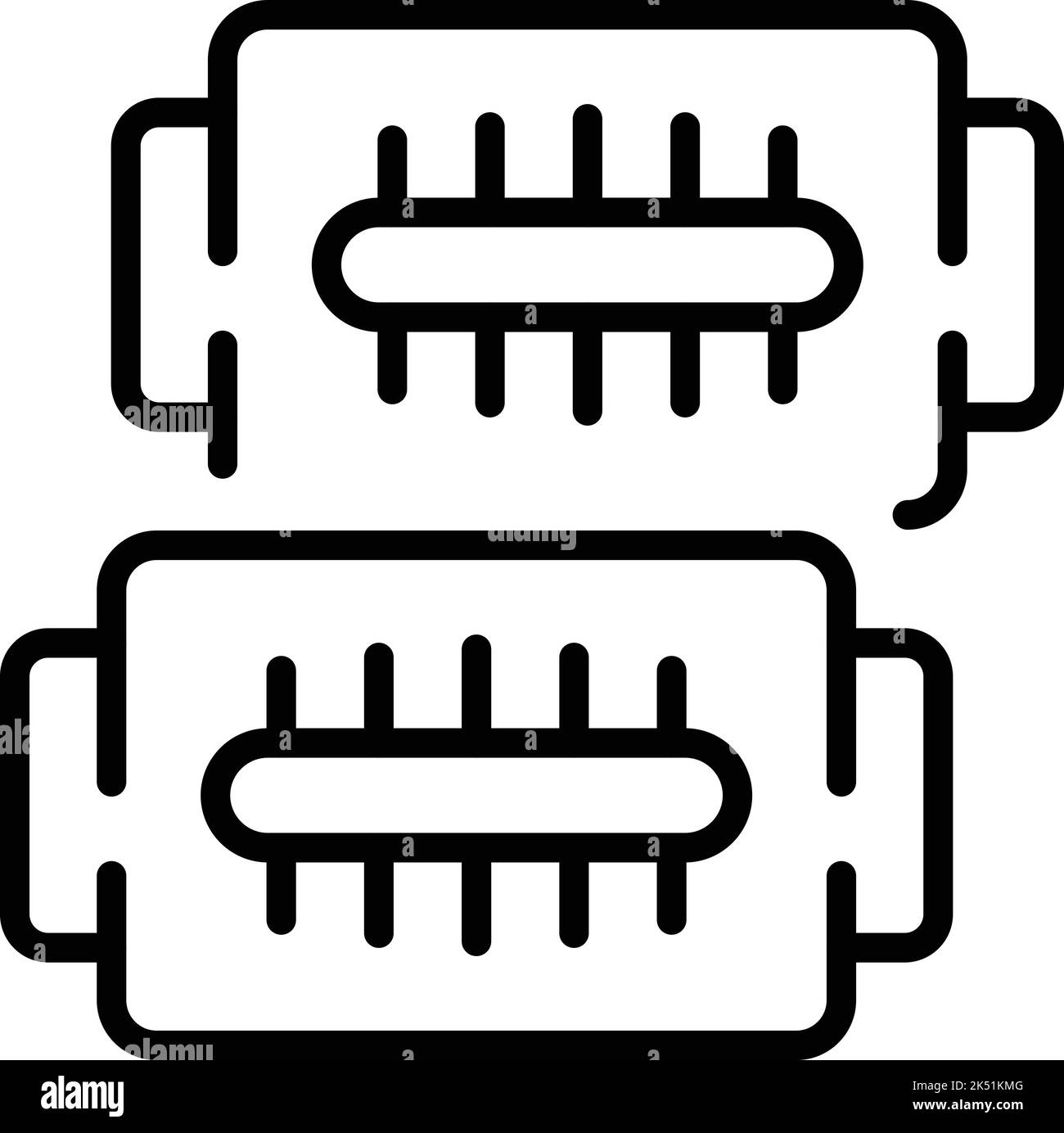Razor steel icon outline vector. Barber cut. Salon care Stock Vector ...