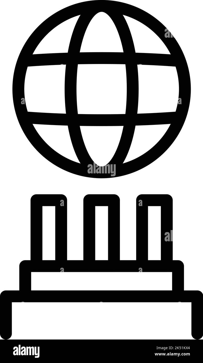 Global fiber icon outline vector. Internet network. Speed fiber Stock ...