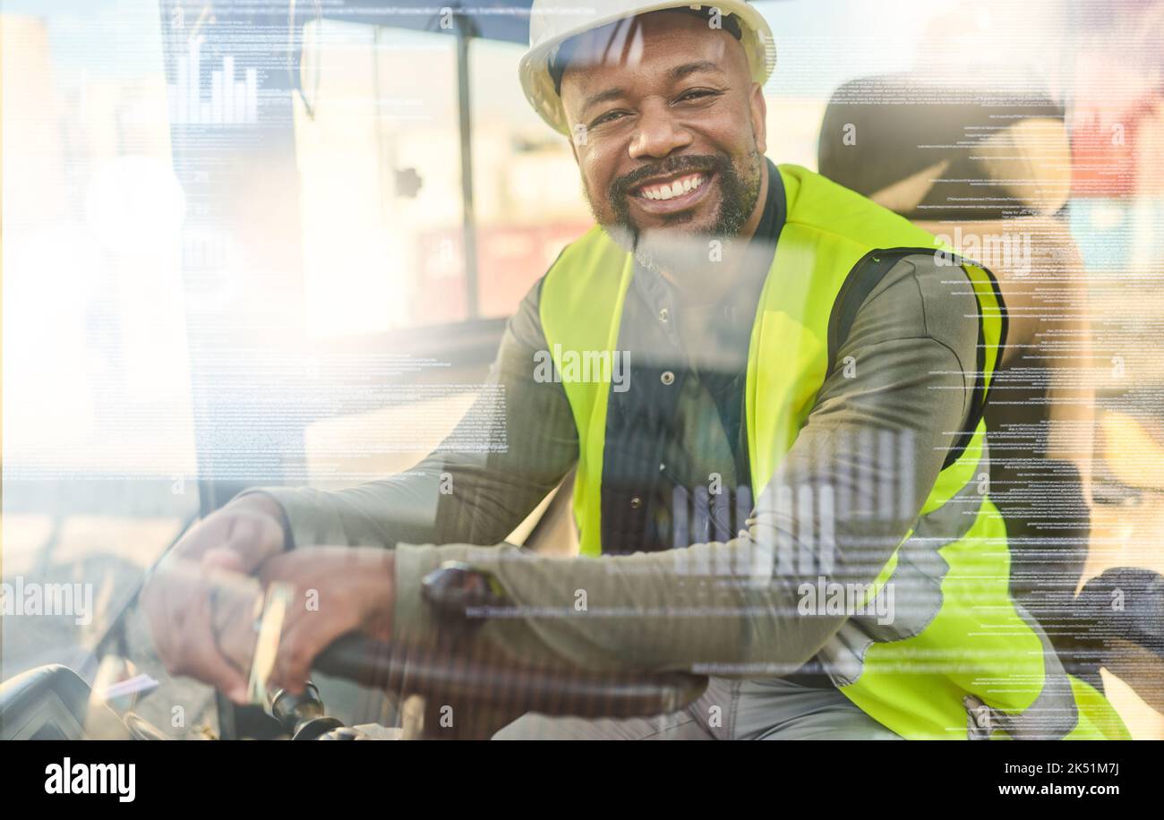 Logistics, shipping and transport with a man in the supply chain ...