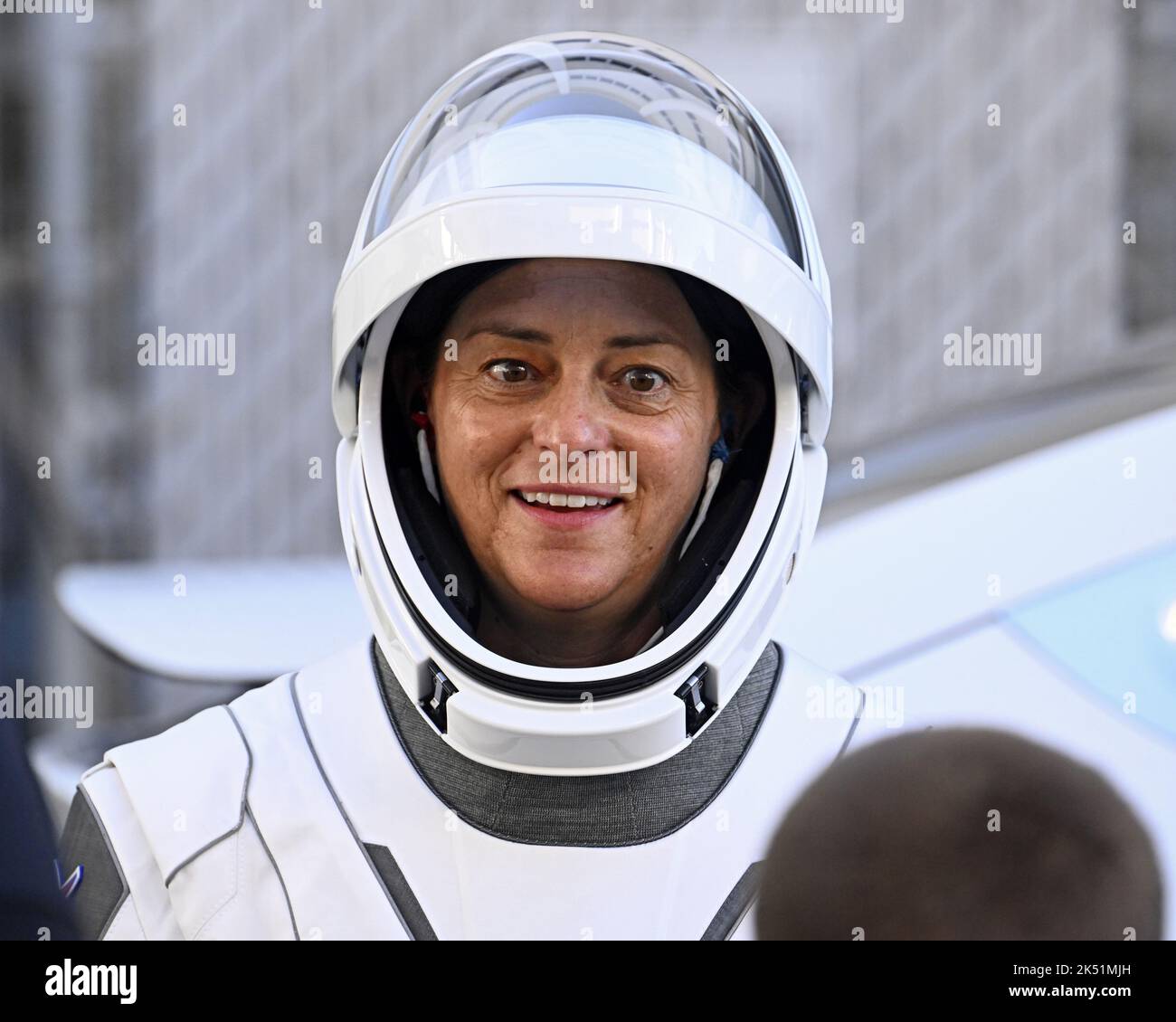 SpaceX NASA Crew-5 Commander Nicole Mann speaks to family members after ...