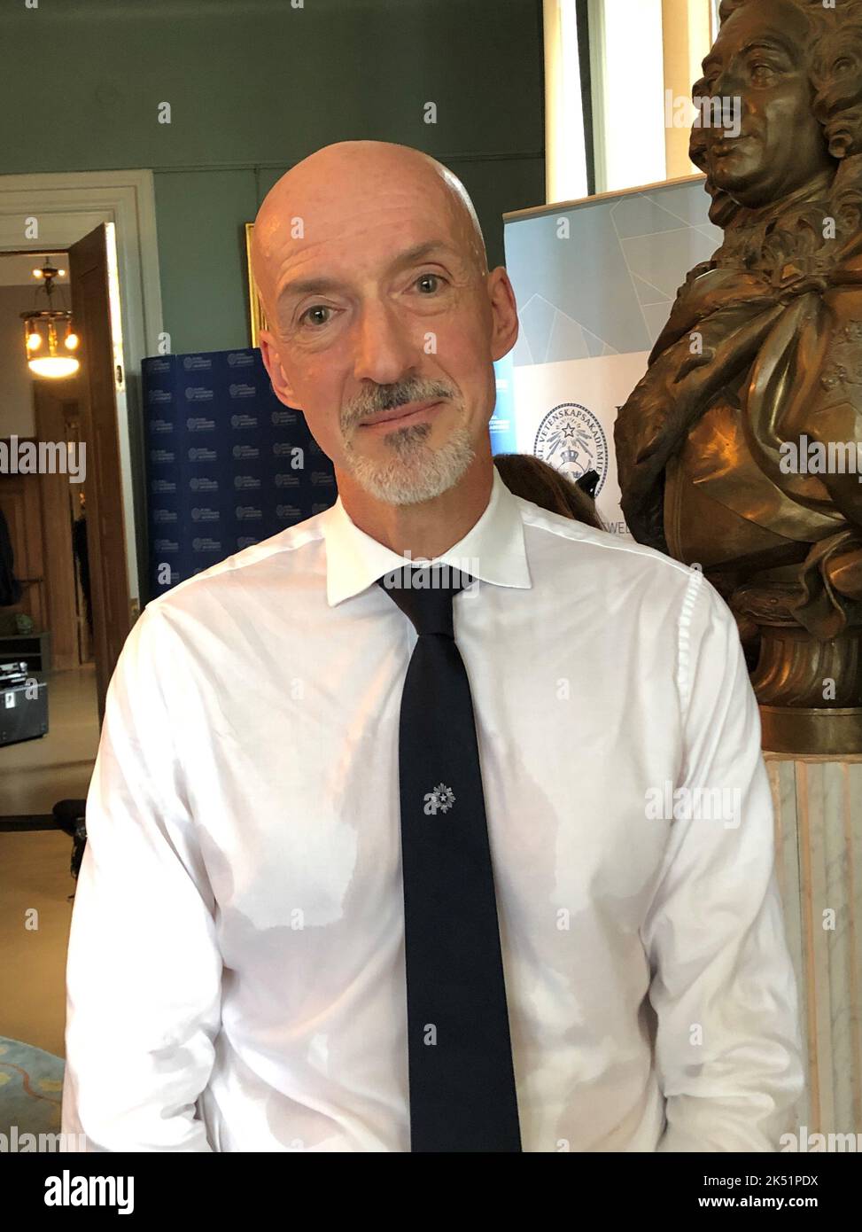 Stockholm, Sweden. 05th Oct, 2022. Peter Somfai, member of the Nobel ...