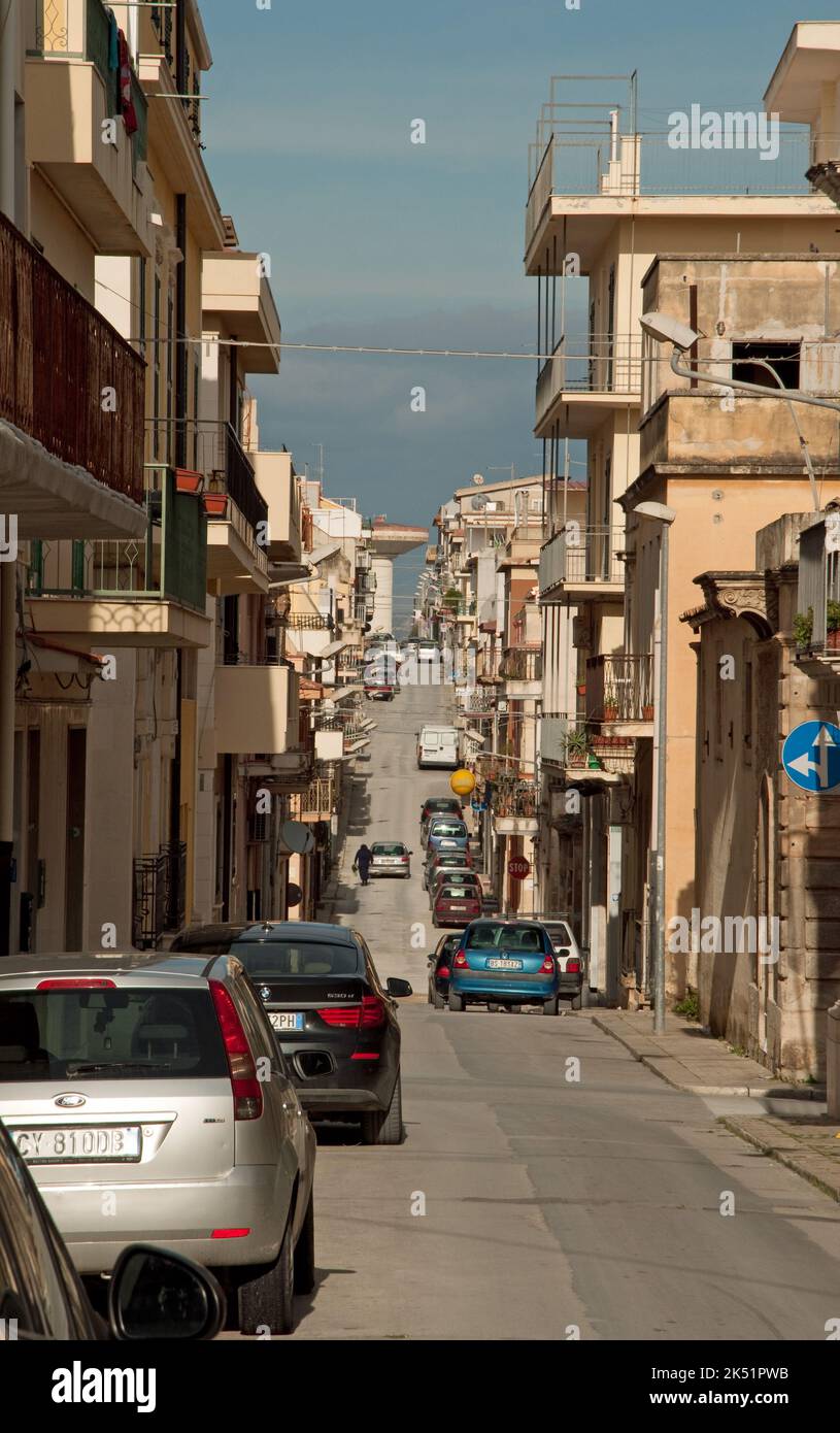Street scene, Rosolini, Province of Siracusa (Syracuse), Sicily, Italy ...