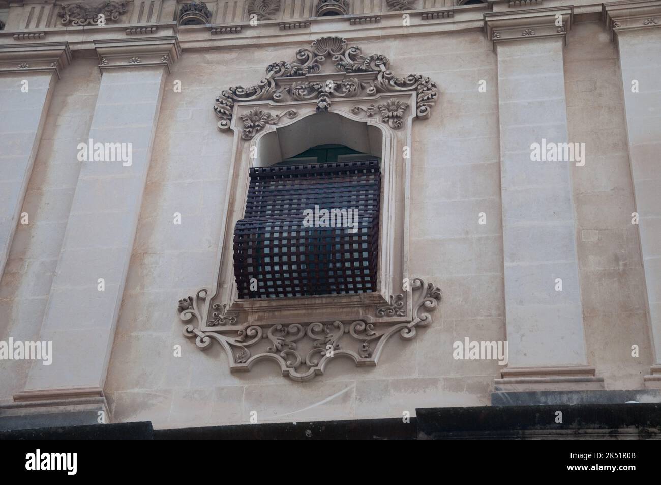 Window, Convent, Noto, Province of Siracusa (Syracuse), Sicily, Italy ...