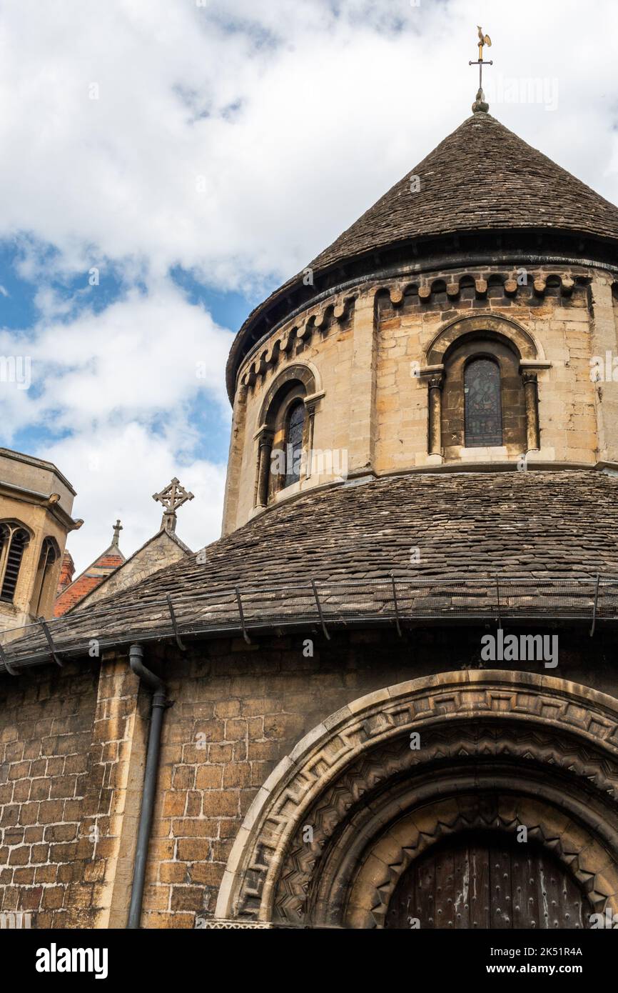The medieval Round Church on Bridge St, in Cambridge, UK Stock Photo ...